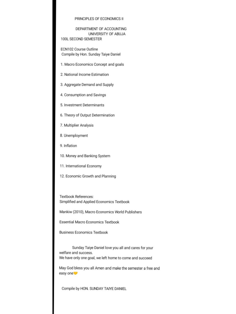 ECN102 Course Outline | PDF