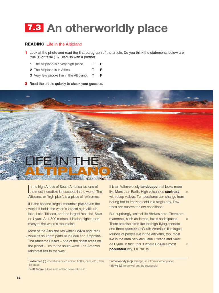 Life in the Altiplano: A High-Altitude Overview | PDF | Earth Sciences