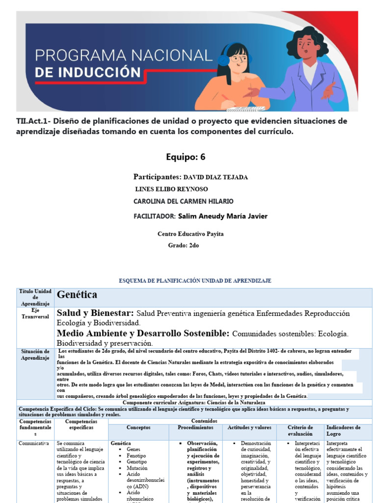 TII-Act-1 Hilario Guzman | PDF | Adn | Evaluación