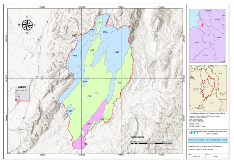 Mapa Area De Estudio Pdf Datos Geográficos E Información