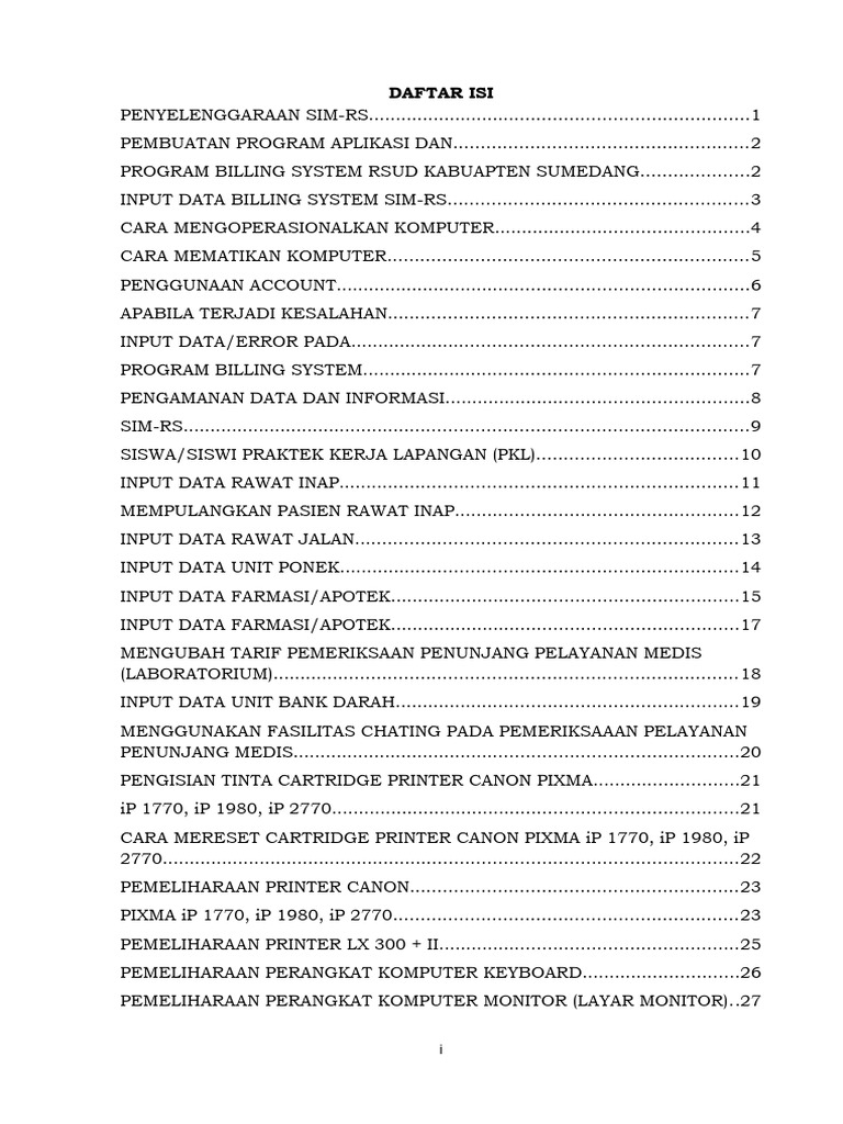 Standar Prosedur Oprasional (SPO) Instalasi SIMRS 2022 | PDF