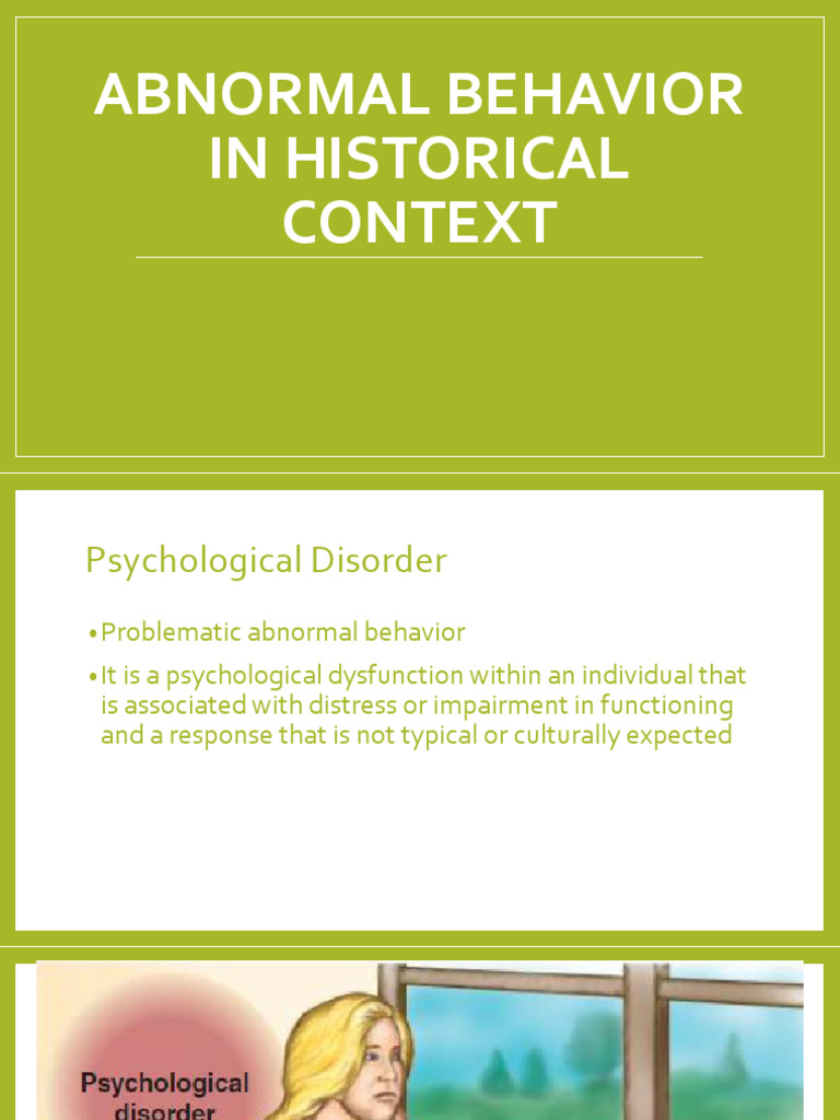 Abnormal Behavior in Historical Context | PDF | Id | Mental Disorder