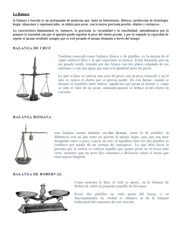 La Balanza | PDF | Balanza | Ciencias fisicas