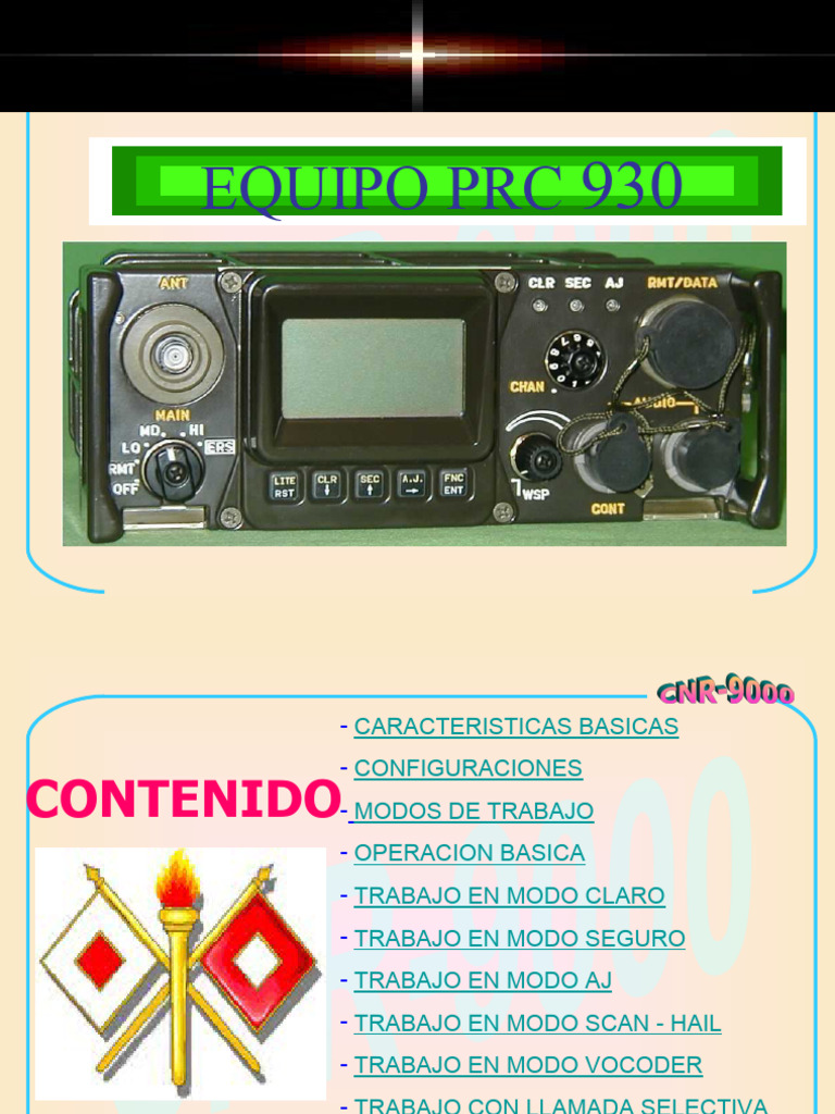 Operacion Equipo Prc 930 | PDF | Radio | Ingenieria Eléctrica