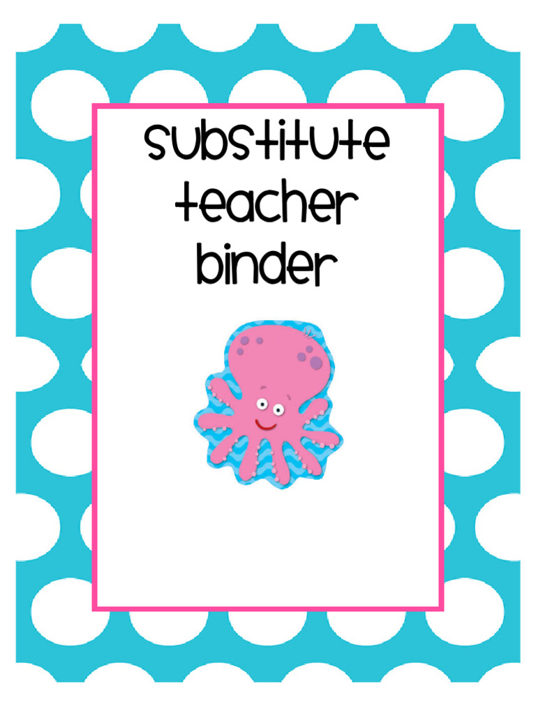 Substitute Teacher Binder Template | PDF