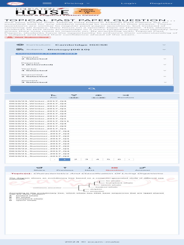 TOPICAL PAST PAPER QUESTIONS exam-mate | PDF