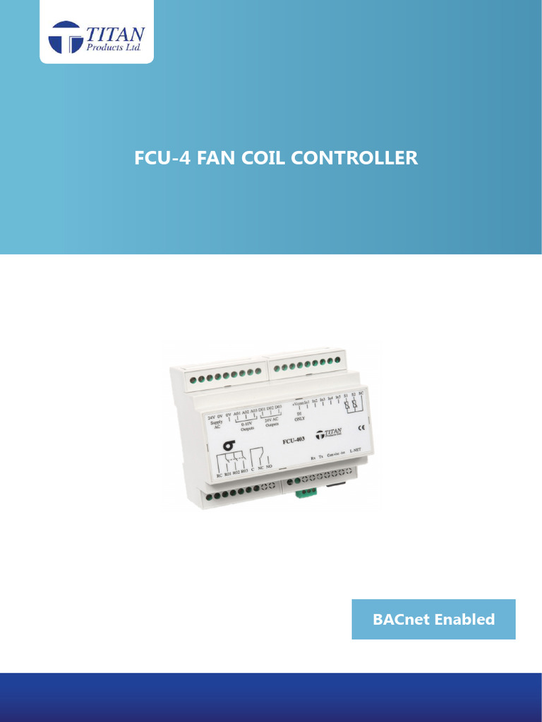 SKU 99 FCU 4 Fan Coil Controller | PDF | Relay | Temperature