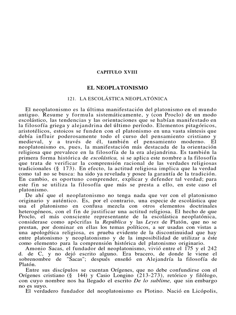 Neoplatonismo- Abbagnano | PDF | neoplatonismo | Platón