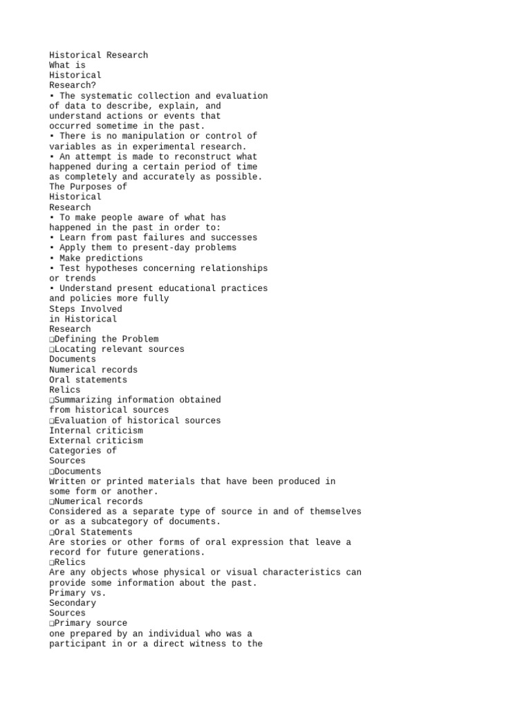 Historical method | PDF