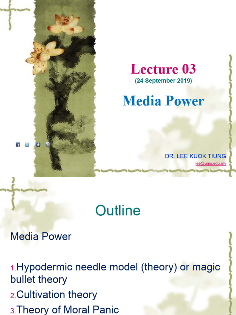 Lecture3 - Media Power | PDF | Communication | Social Psychology