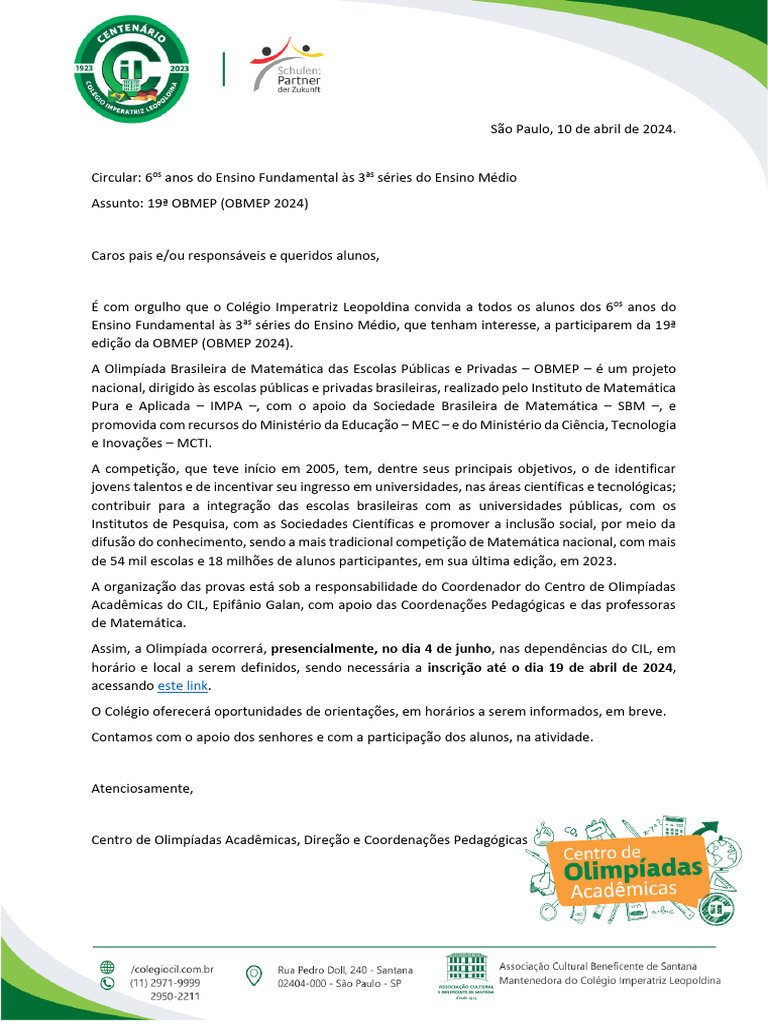 Cil - 19 Obmep - 2024 | PDF