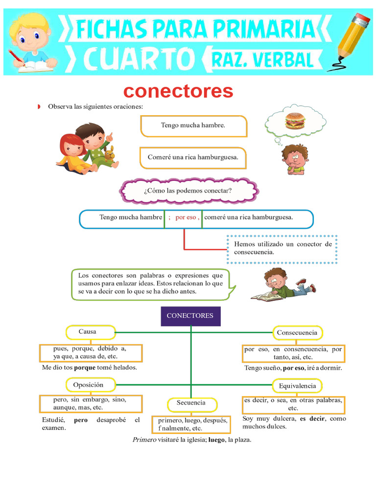 Los-Conectores-para-Cuarto-Grodo-de-Primaria | PDF