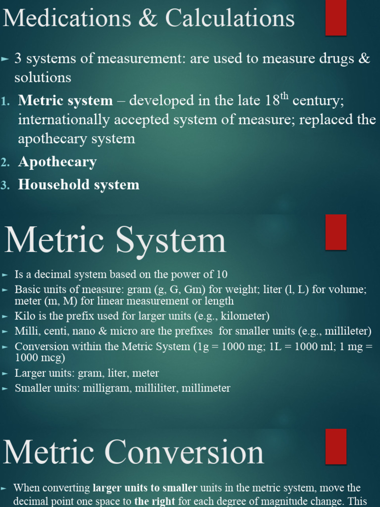 Medication Dosage Calculations | PDF | Ounce | Intravenous Therapy