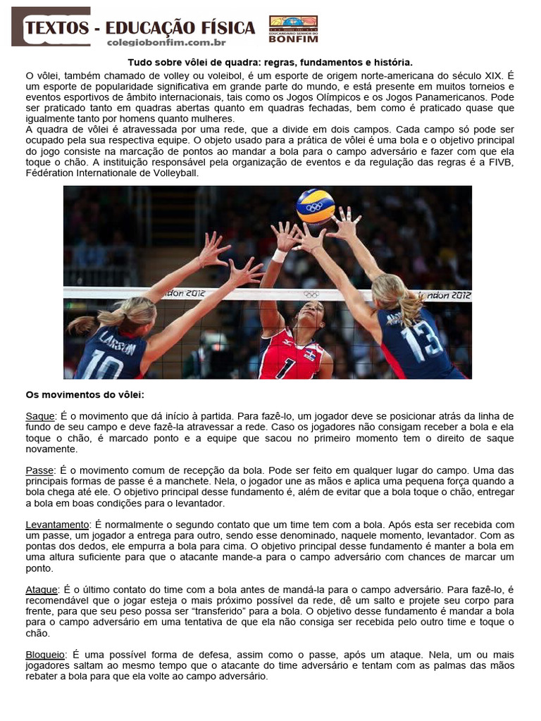 Volei | PDF | Voleibol