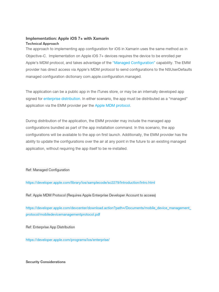 Implementing App Configwith Xamarin | PDF | Mobile App | Ios