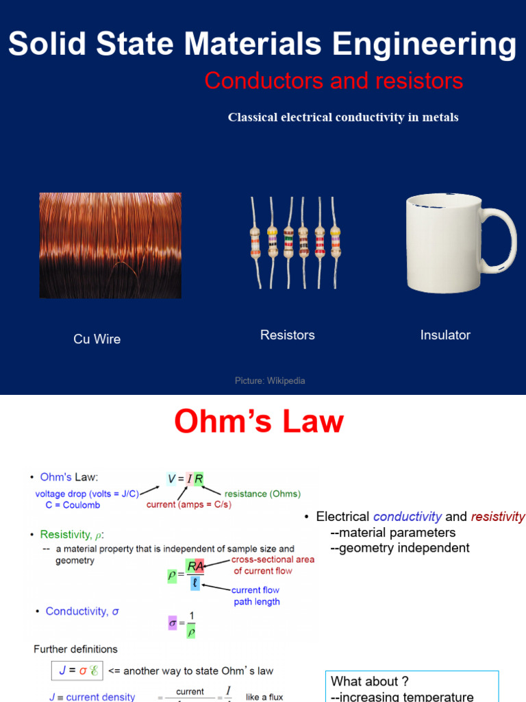 Chap_1_conductors_and_resistors (2) | PDF | Electrical Resistivity And Conductivity | Semiconductors