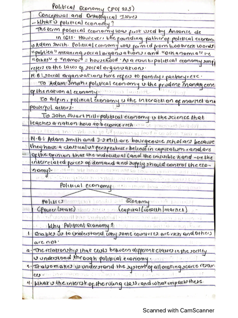 Political Economy Note | PDF