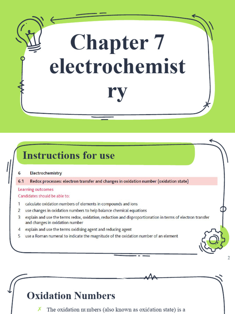 Chapter 7 Electrochemistry - Redox Reaction | PDF | Redox | Chemical ...
