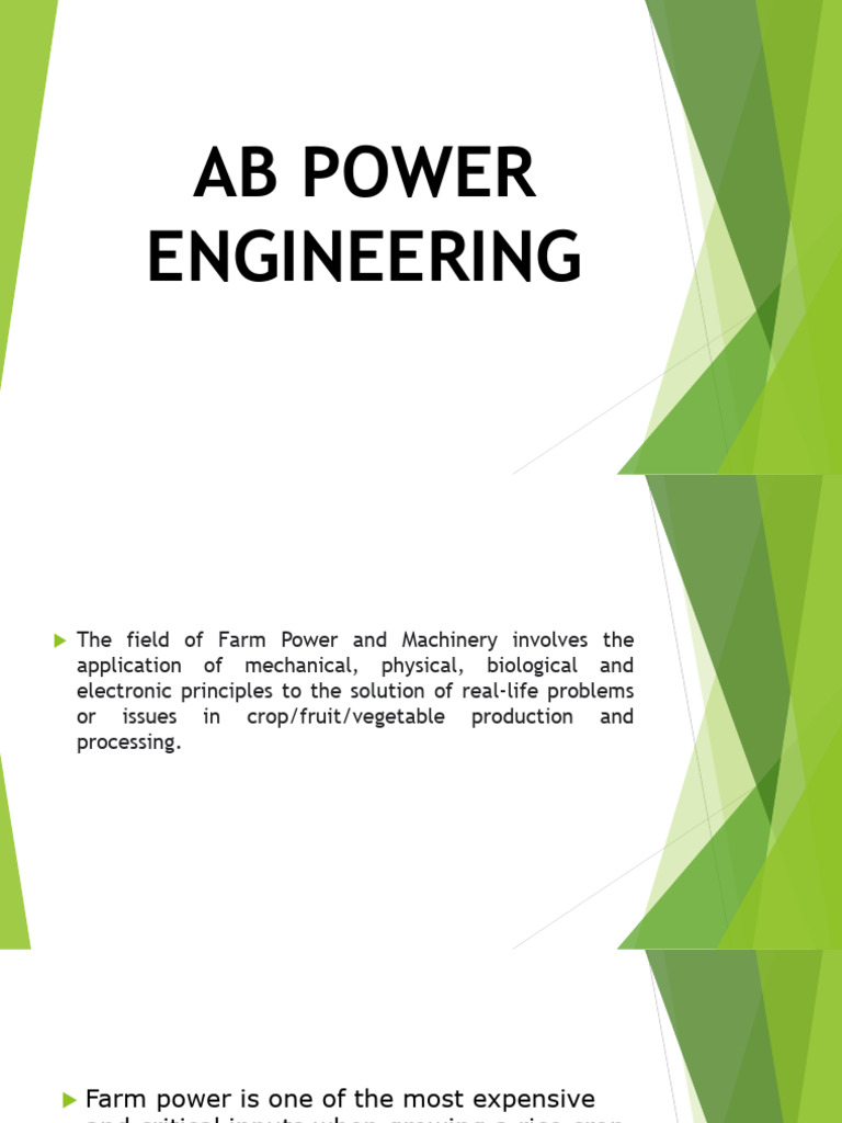 Lecture 1 - Farm Power Engineering | PDF | Electric Motor | Solar Energy