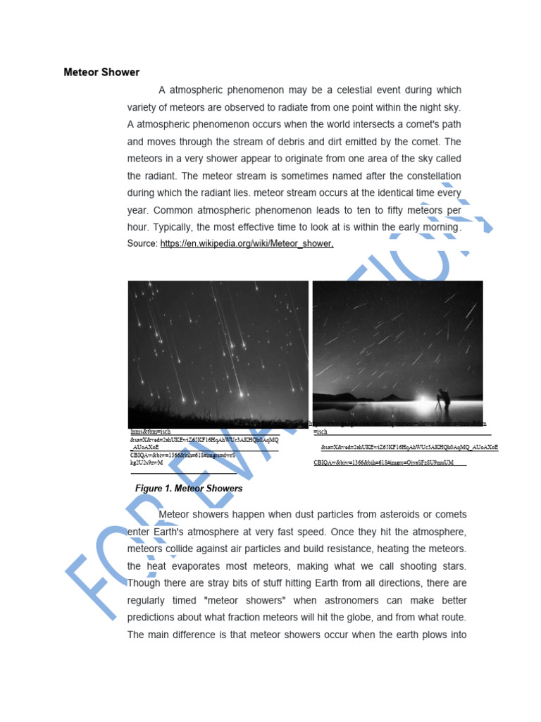 Meteor Shower | PDF | Meteoroid | Comet