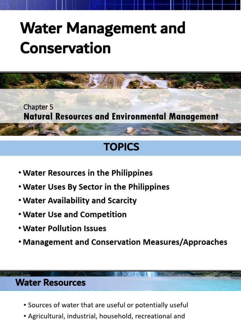 ENS43 Chapter5 WaterManagementandConservation | PDF | Groundwater ...