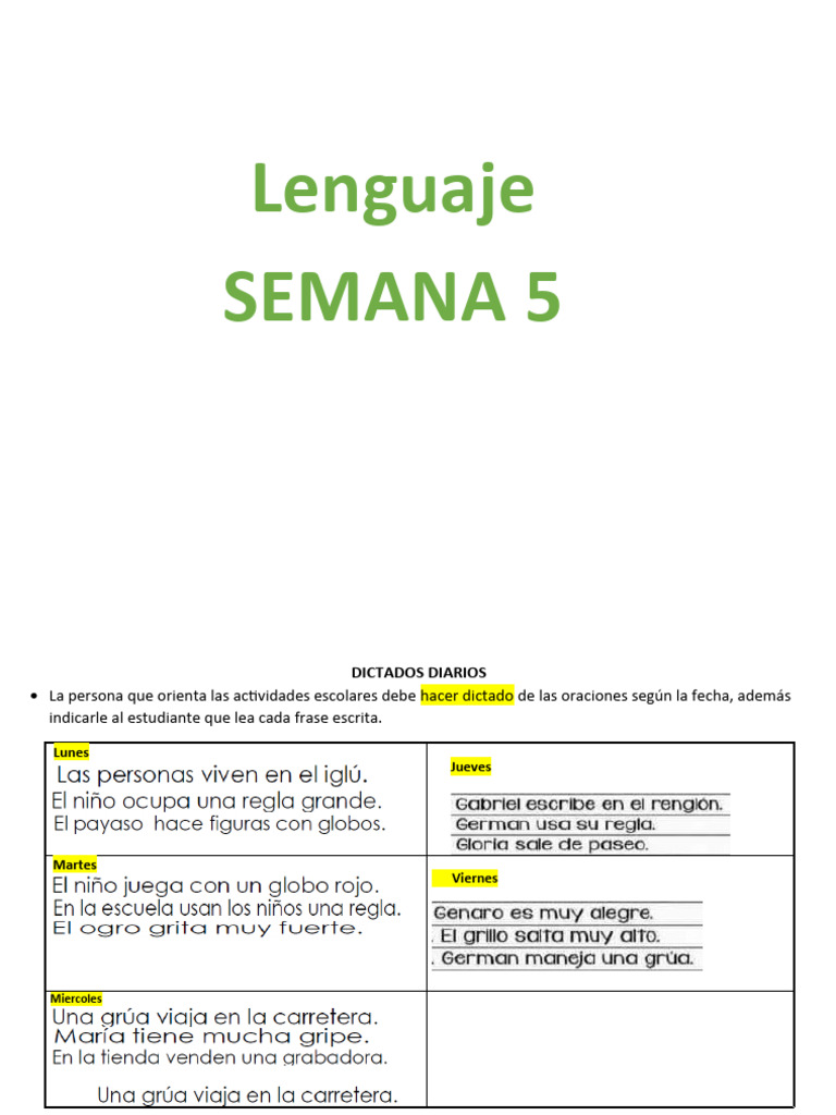 Lenguaje 1° Periodo 4 parte II | PDF