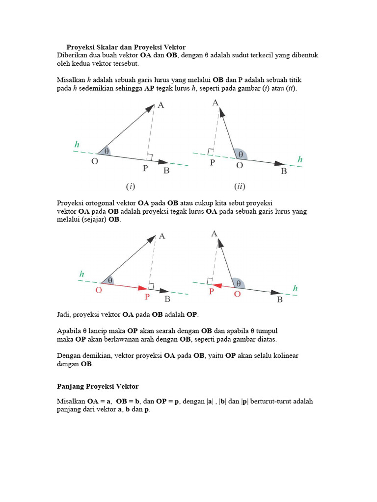 21 Vektor Proyeksi Skalar Dan Proyeksi Vektor Soal Jawab | PDF