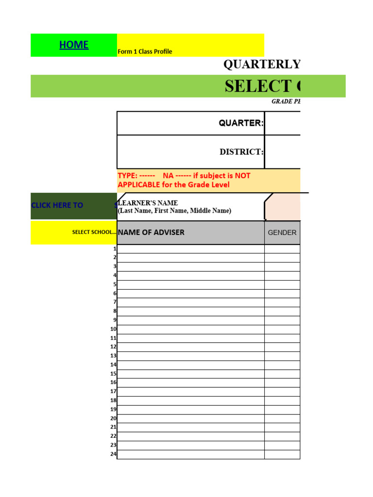 Qar Form 1 7 10 | PDF | Education Theory | Pedagogy