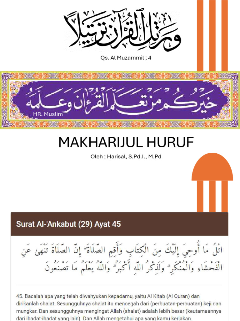 Materi Makharijul Huruf | PDF