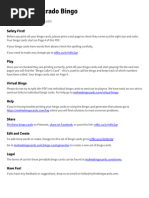 Bingo Game Call Sheet | PDF