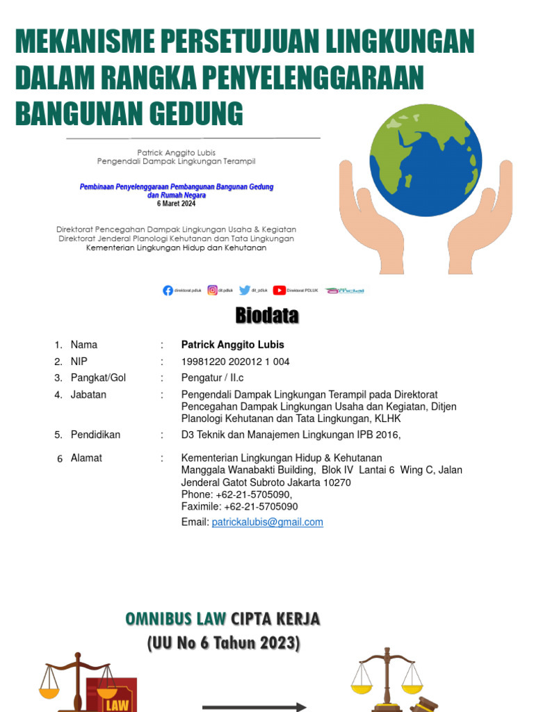 Penyelenggaraan Perizinan Lingkungan Dalam Penyelenggaraan BG - 060324 ...