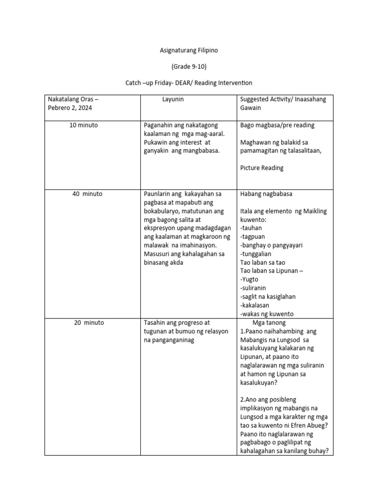 DEAR Filipino Guide | PDF