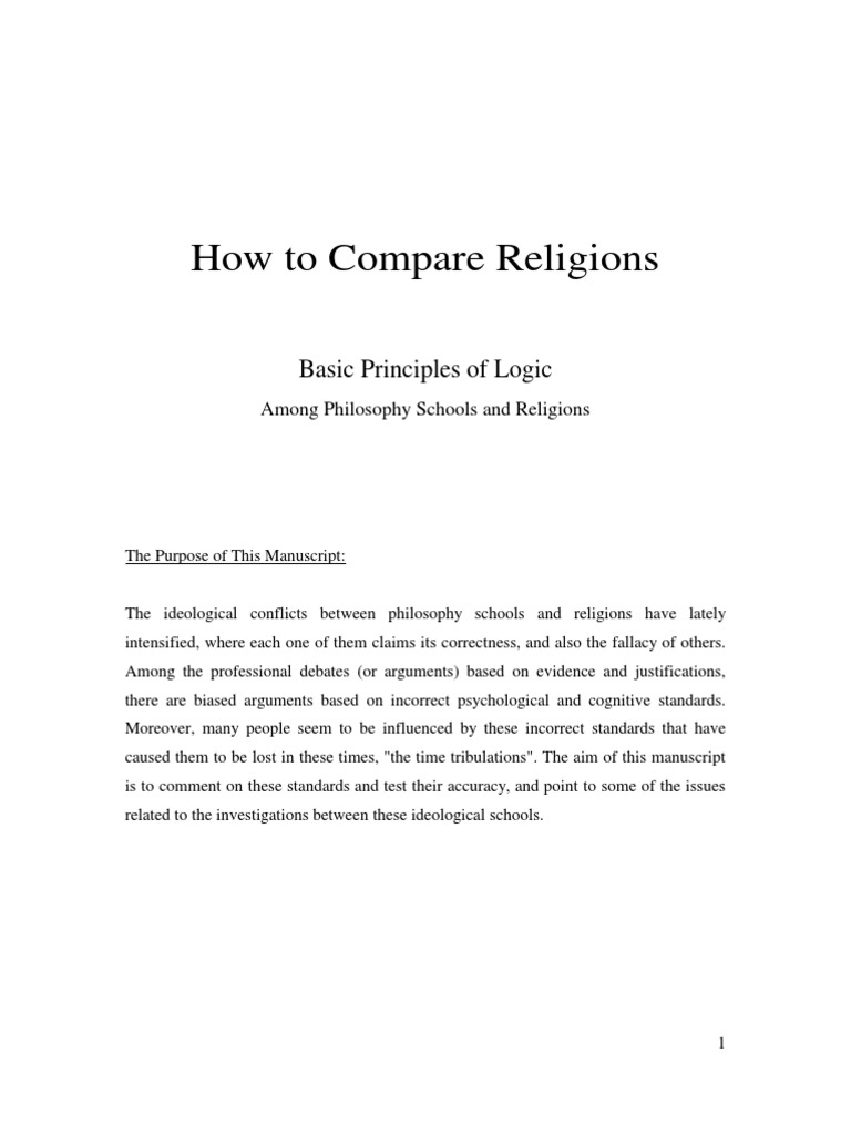 How To Compare Religions | PDF | Truth | Fallacy