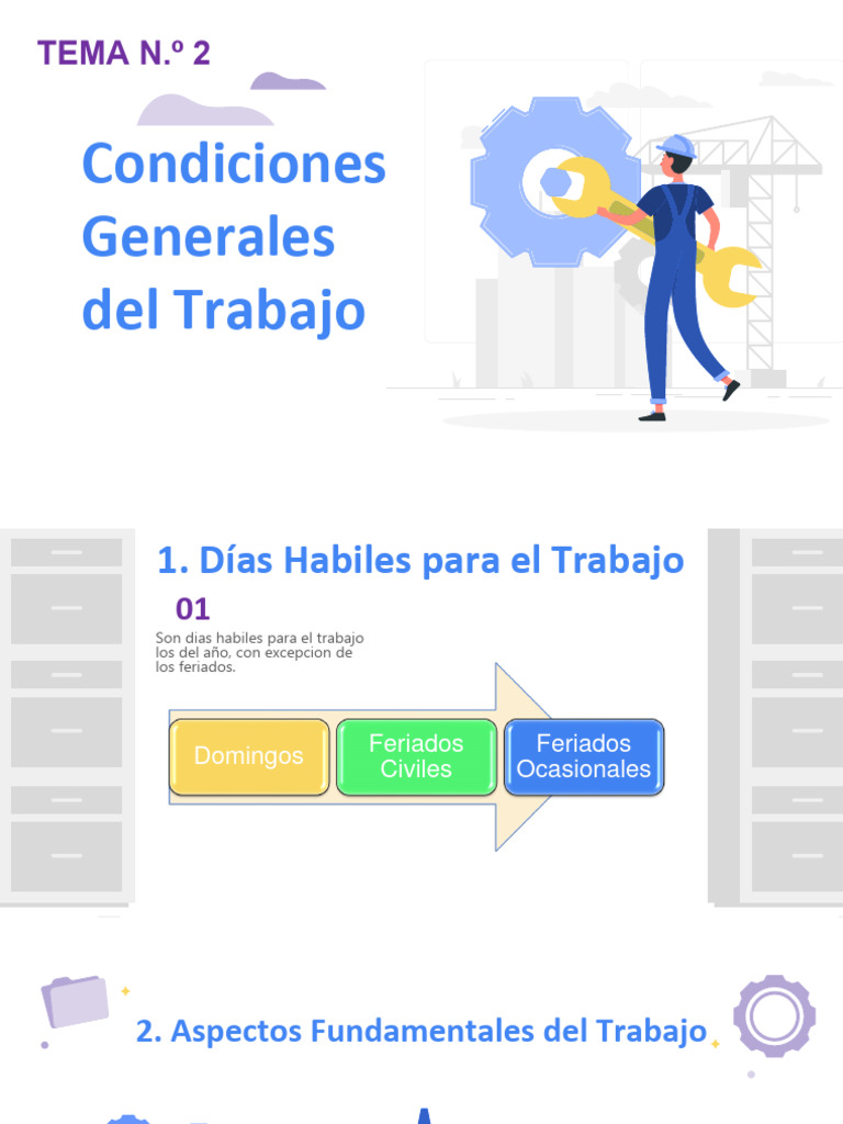 Tema 2 Condiciones Generales Del Trabajo | PDF | Tiempo de trabajo