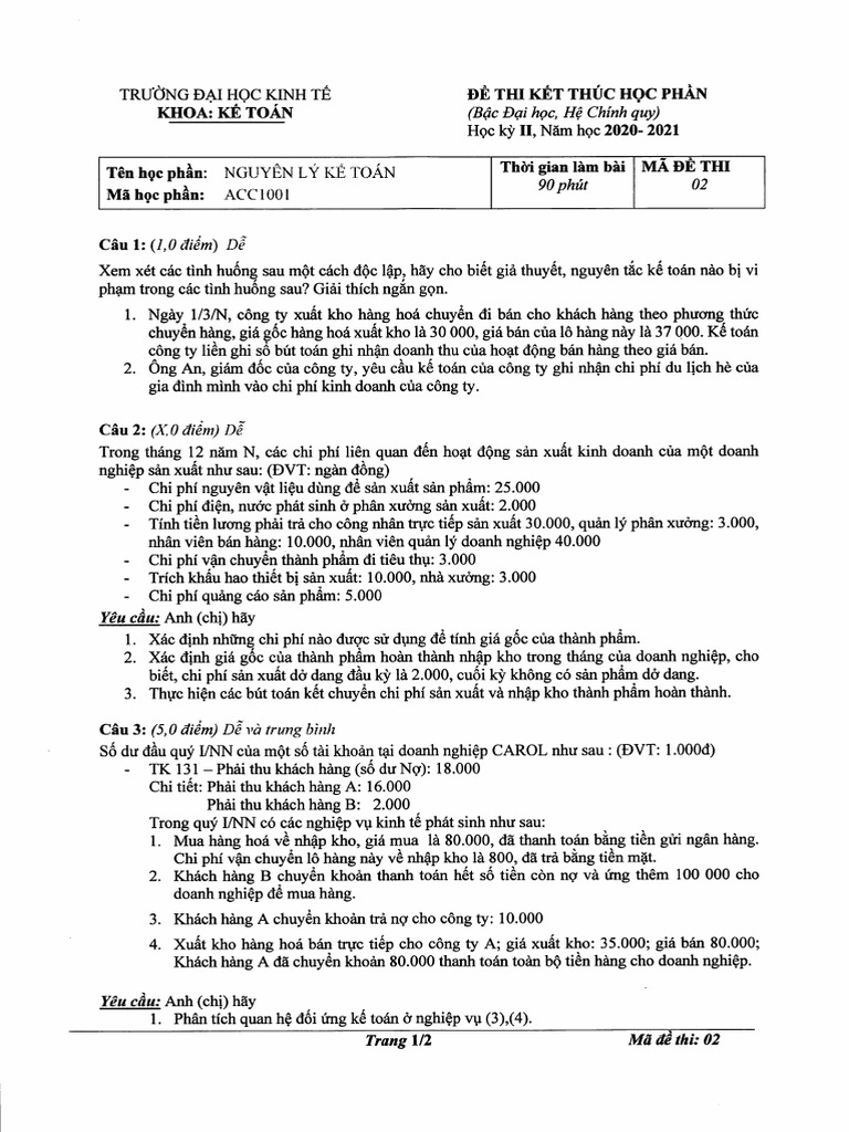 Nguyen-Ly-Ke-Toan 2 | PDF