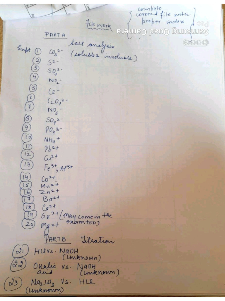 Chemistry Practicals - Term 2 | PDF