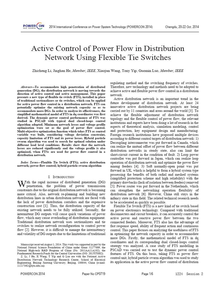 Active Distribution Networks Pdf Electric Power Distribution