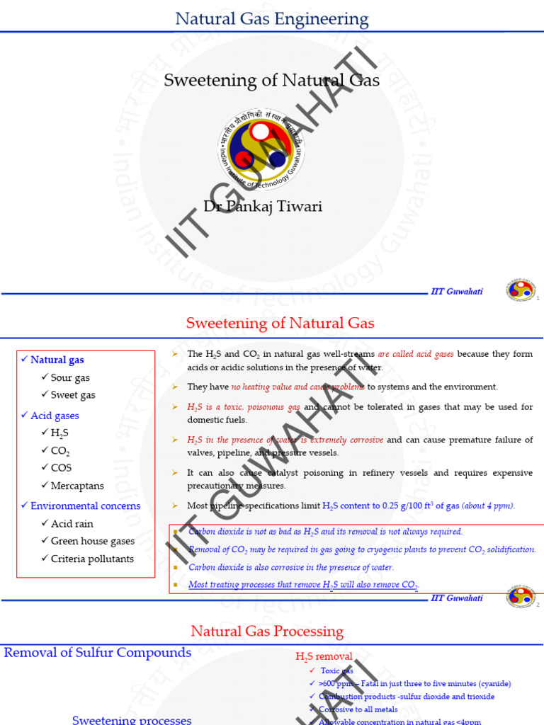 Natural Gas Sweetening Processes Overview | PDF | Carbon Dioxide ...