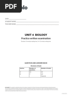 VCE Biology Unit 4 AOS 1 Practice SAC Art of Smart Education | PDF ...