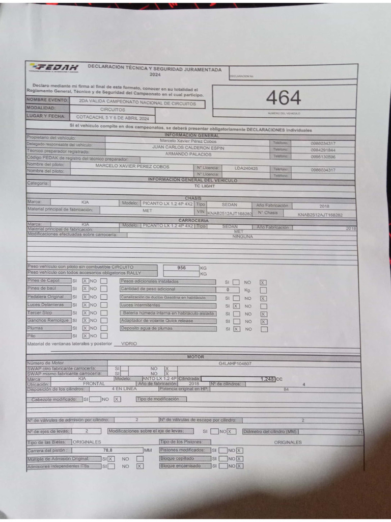 Declaración 464 | PDF