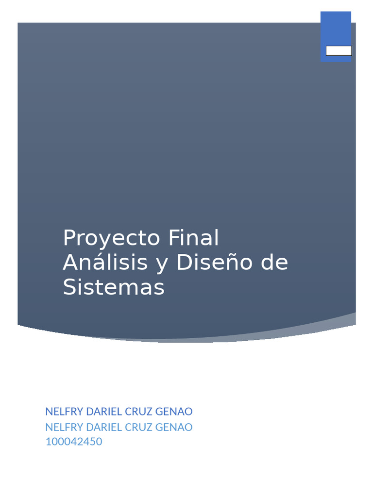 Proyecto Final Nelfry Dariel Cruz Genao | PDF | Software de la ...