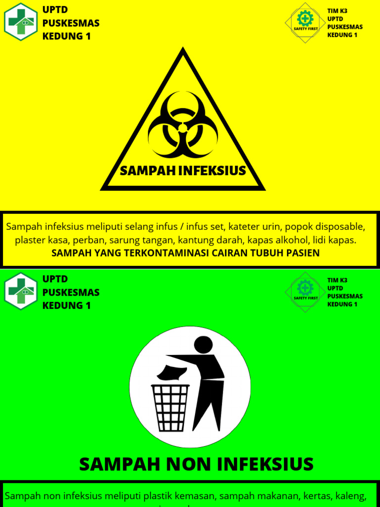 Stiker Tempat Sampah Infeksius Non Infeksius | PDF