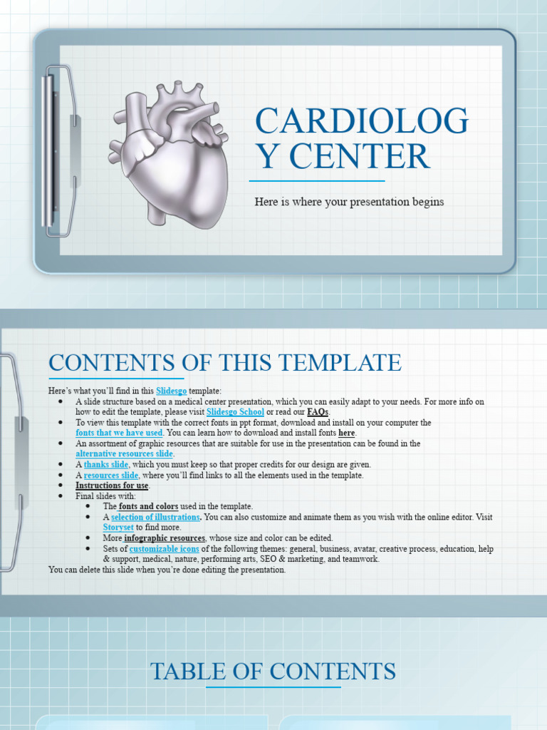 Cardiology Center Presentation Template | PDF | Planets | Saturn