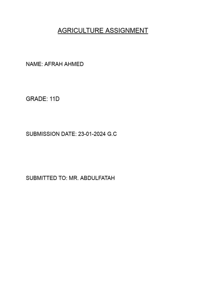 Agriculture Assignment | PDF | Topography | Contour Line