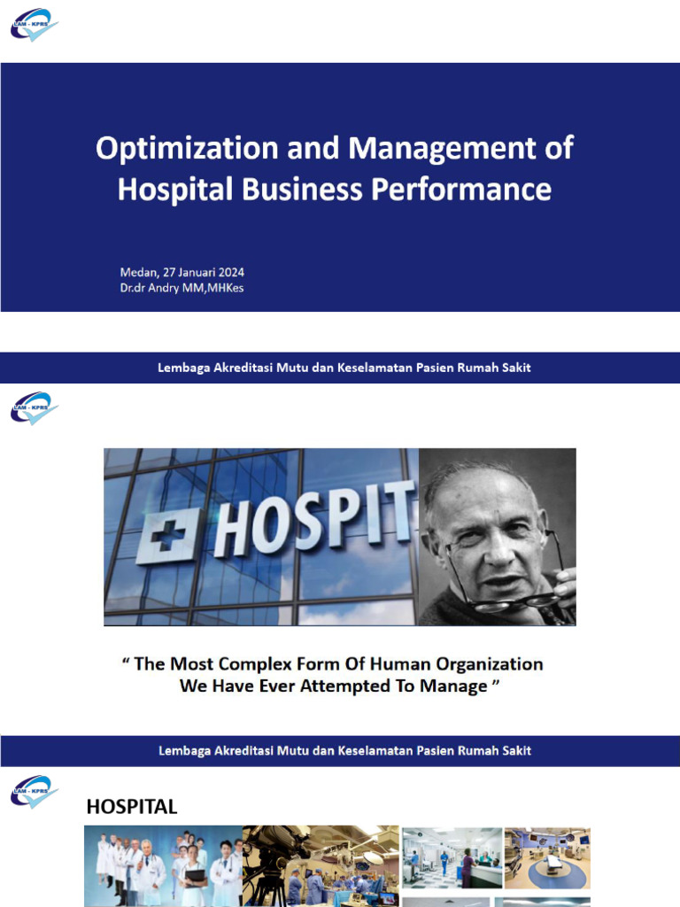 WS A - DR Andry - Optimization and Management of Hospital Business ...