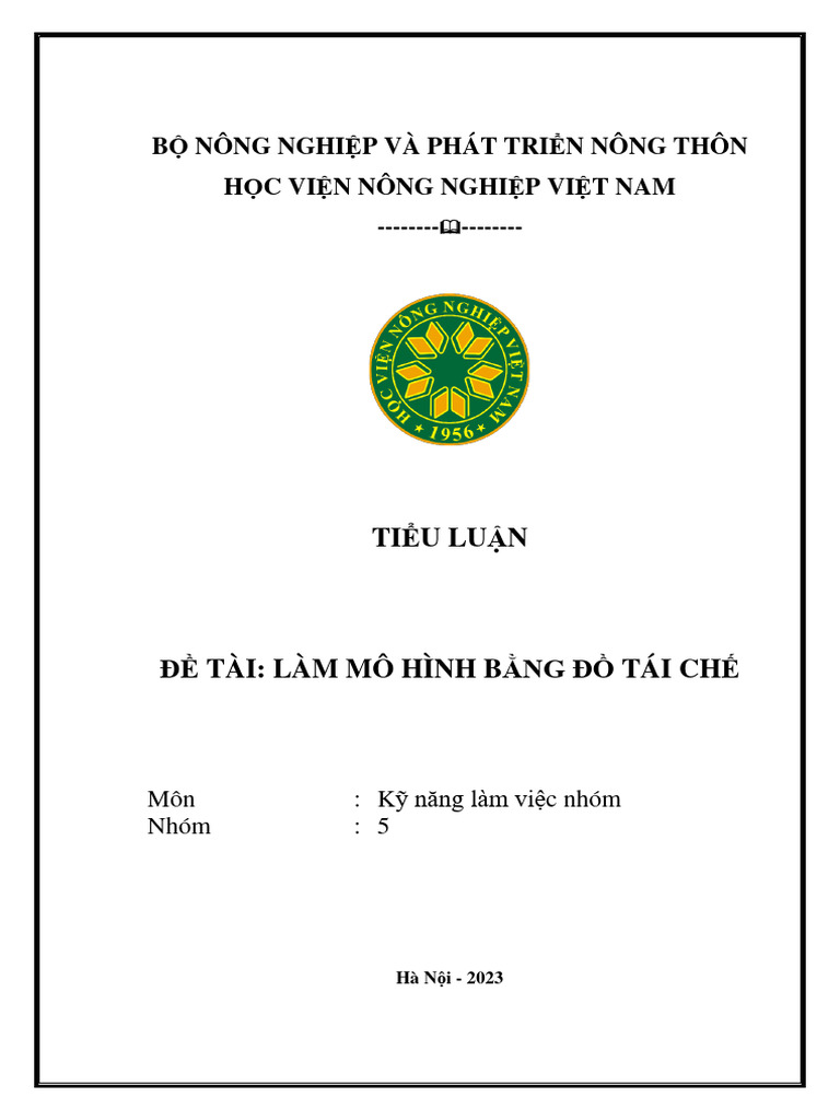 Mo Hinh Tu Do Tai Che | PDF