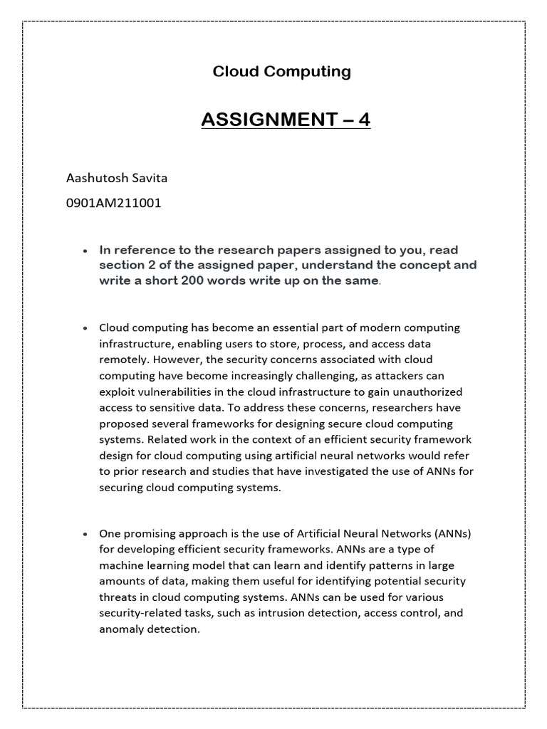 Cloud Computing Assignment 4 | PDF Cloud Computing Assignment 4 | PDF