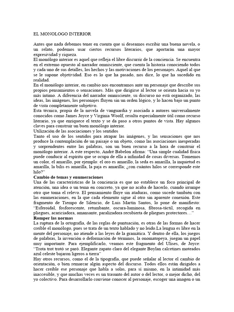 MONOLOGO | PDF | Monólogo | Novelas