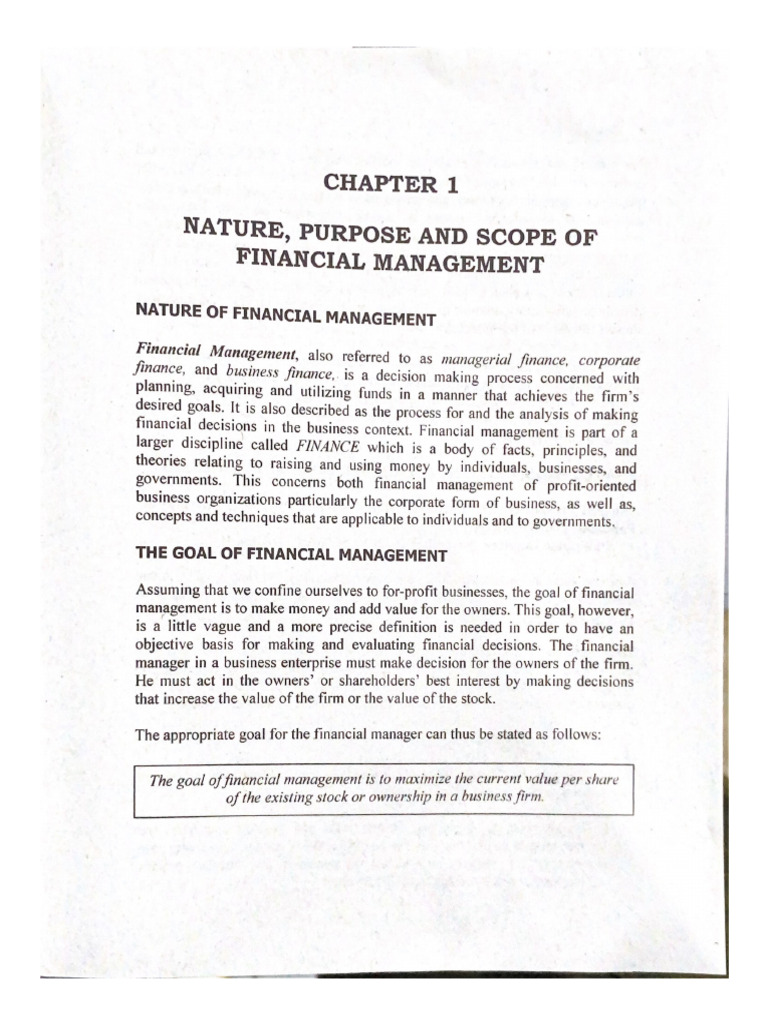 Nature Purpose and Scope of | PDF