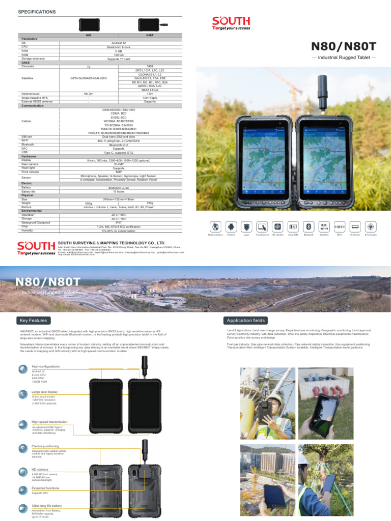 Catalogos Tablet - N80T South | PDF | Tablet Computer | Modem